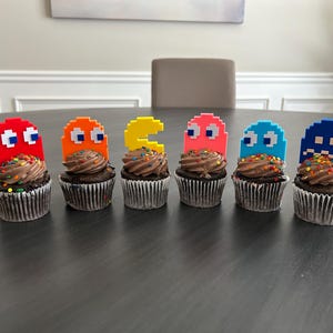 Retro Arcade Game Cupcake/cake Toppers, 8-bit Party Decorations - Etsy