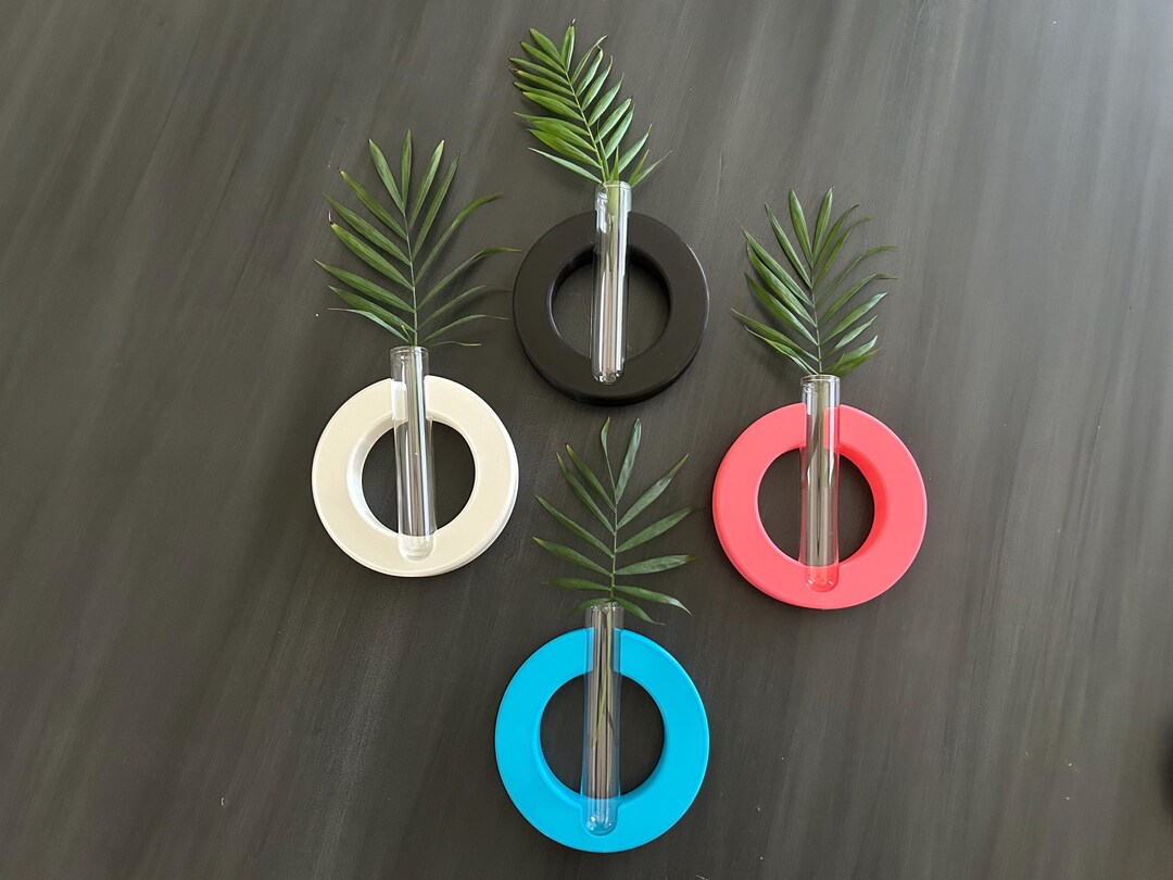 Test Tube Circle Vase/wall Decor/wall Planter/3d Printed (test Tube ...