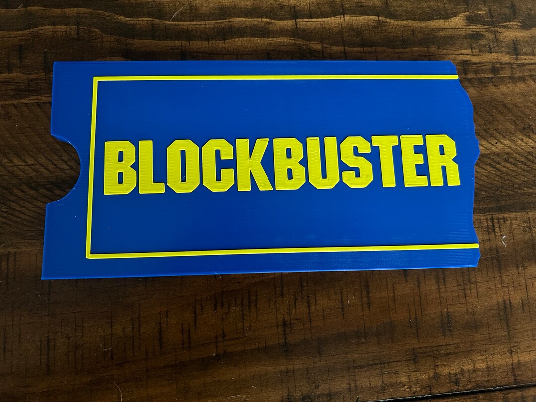 BLOCKBUSTER 3-D Printed Video Logo Sign Wall Decor - Etsy