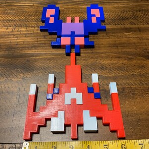 Galaga Retro Arcade Game Wall Characters (individual or Set) 3-D ...