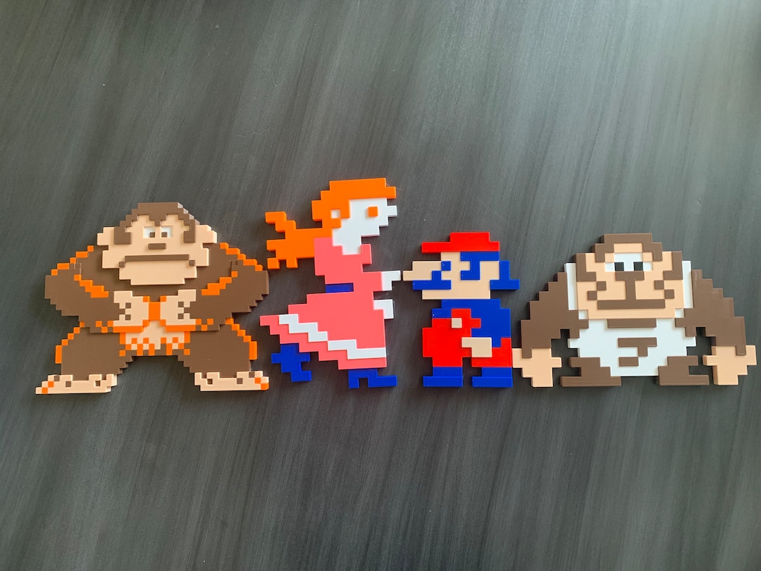 Retro Arcade Game Characters | Wall Decor, Decoration 3-D Printed - Etsy