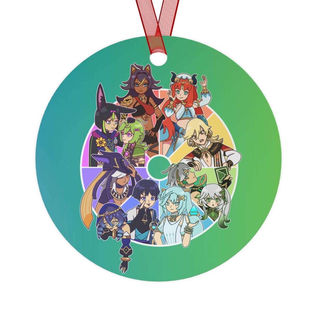 Genshin Impact Sumeru Color Wheel Metal Christmas Tree Ornament by ...