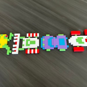 3D Printed Retro Arcade Game Characters| Wall Decor, Decoration - Etsy