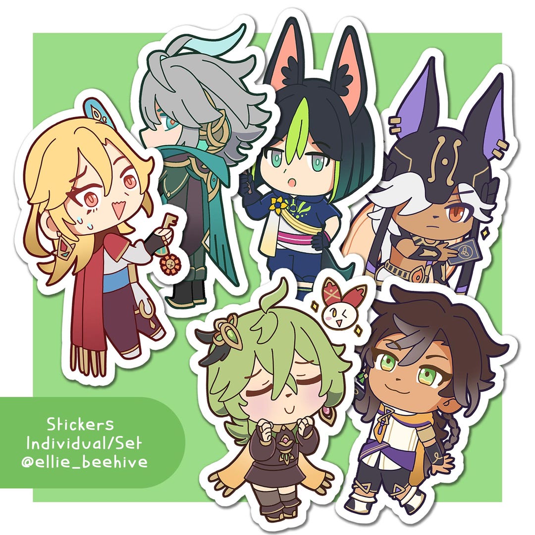 Individual/set Genshin Impact Sumeru Stickers With Matte Finish - Etsy