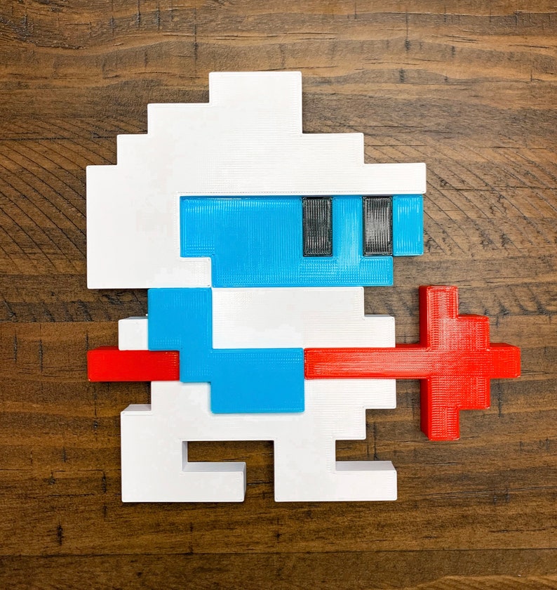Dig Dug Retro Arcade Game Characters Wall Decor (individual or Set) 3-D ...