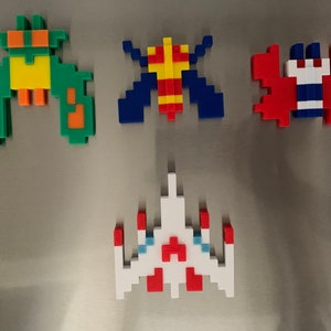 Galaga Magnets Retro Arcade Game individual or Set - Etsy