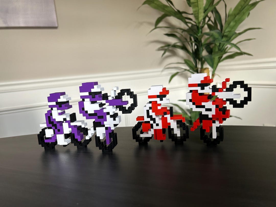 Retro Console NES Excitebike Motocross Racing Video Game Character ...