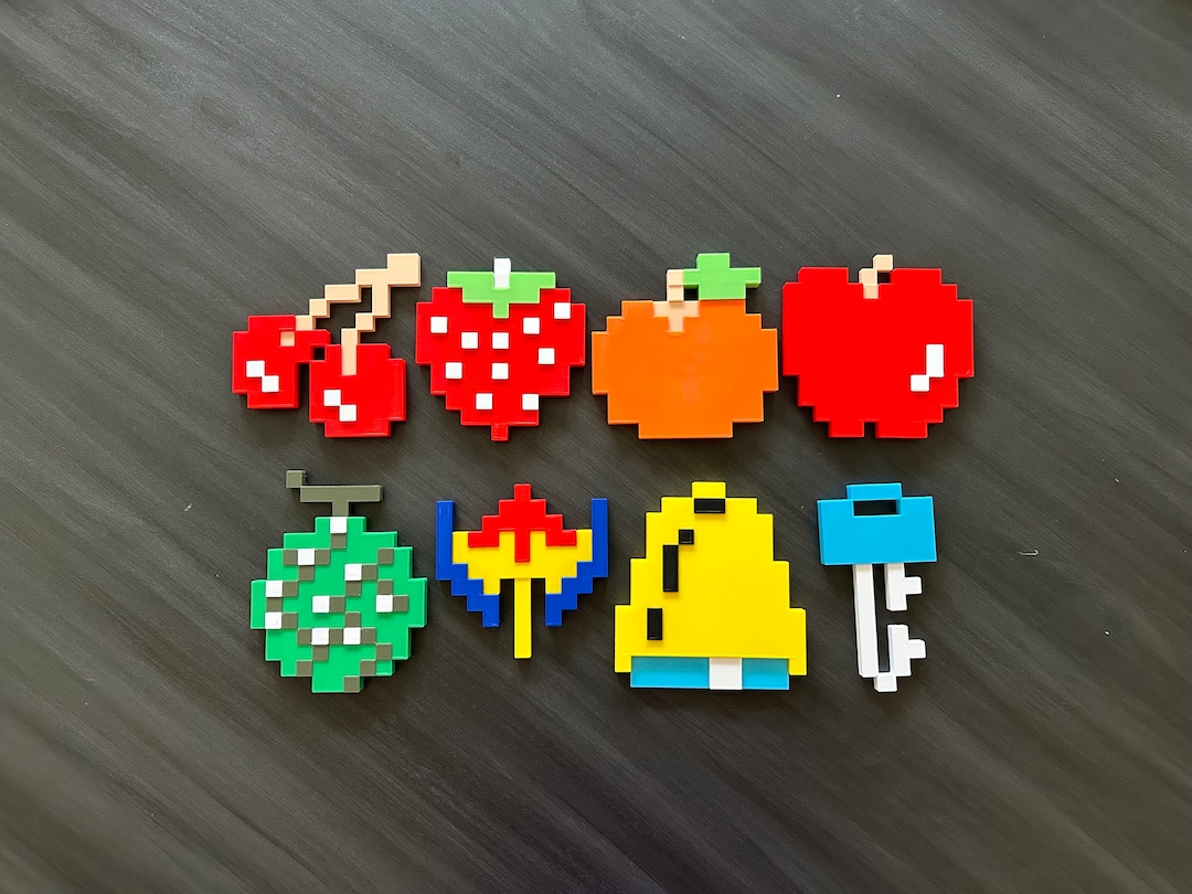 Retro Arcade Game Fruit Wall Decor (individual or Set) 3-D Printed - Etsy