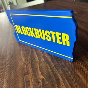 BLOCKBUSTER 3-D Printed Video Logo Sign Wall Decor - Etsy