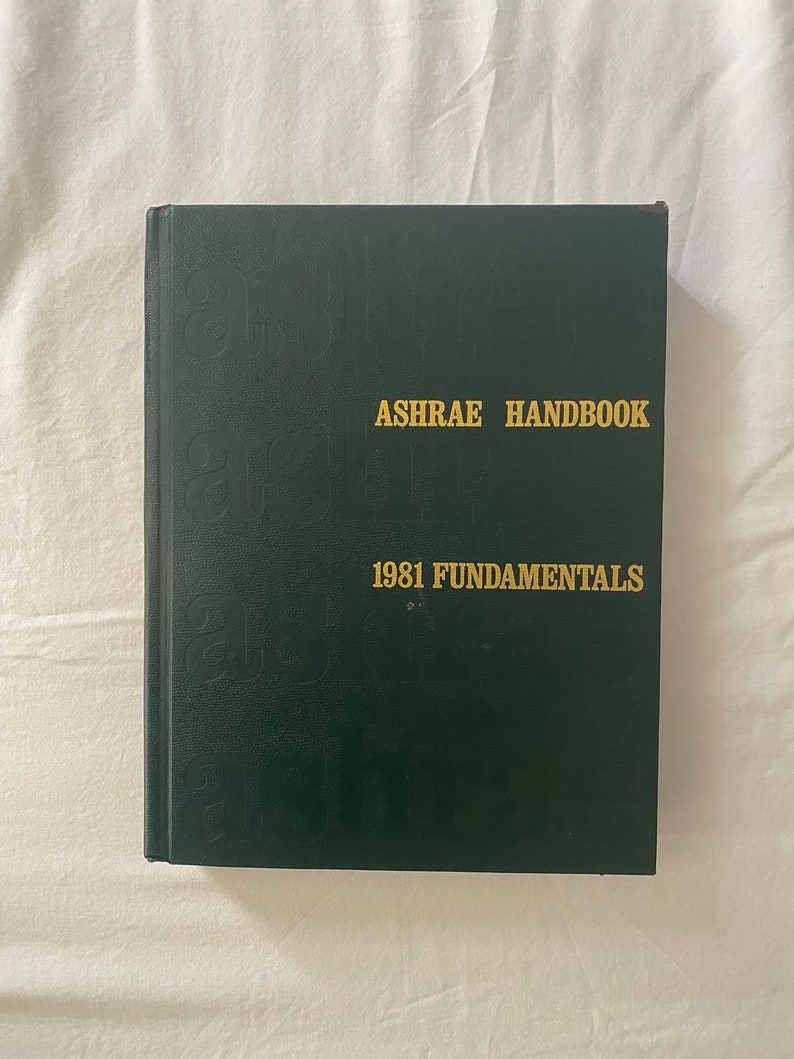 Vintage 1981 Ashrae Handbook - Fundamentals - Etsy