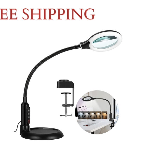 Magnifying Glass With Light Stand - Etsy