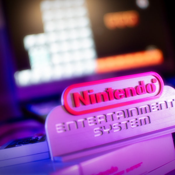 Nintendo Entertainment System 3d Printed Logo for Your Display (nes - Etsy