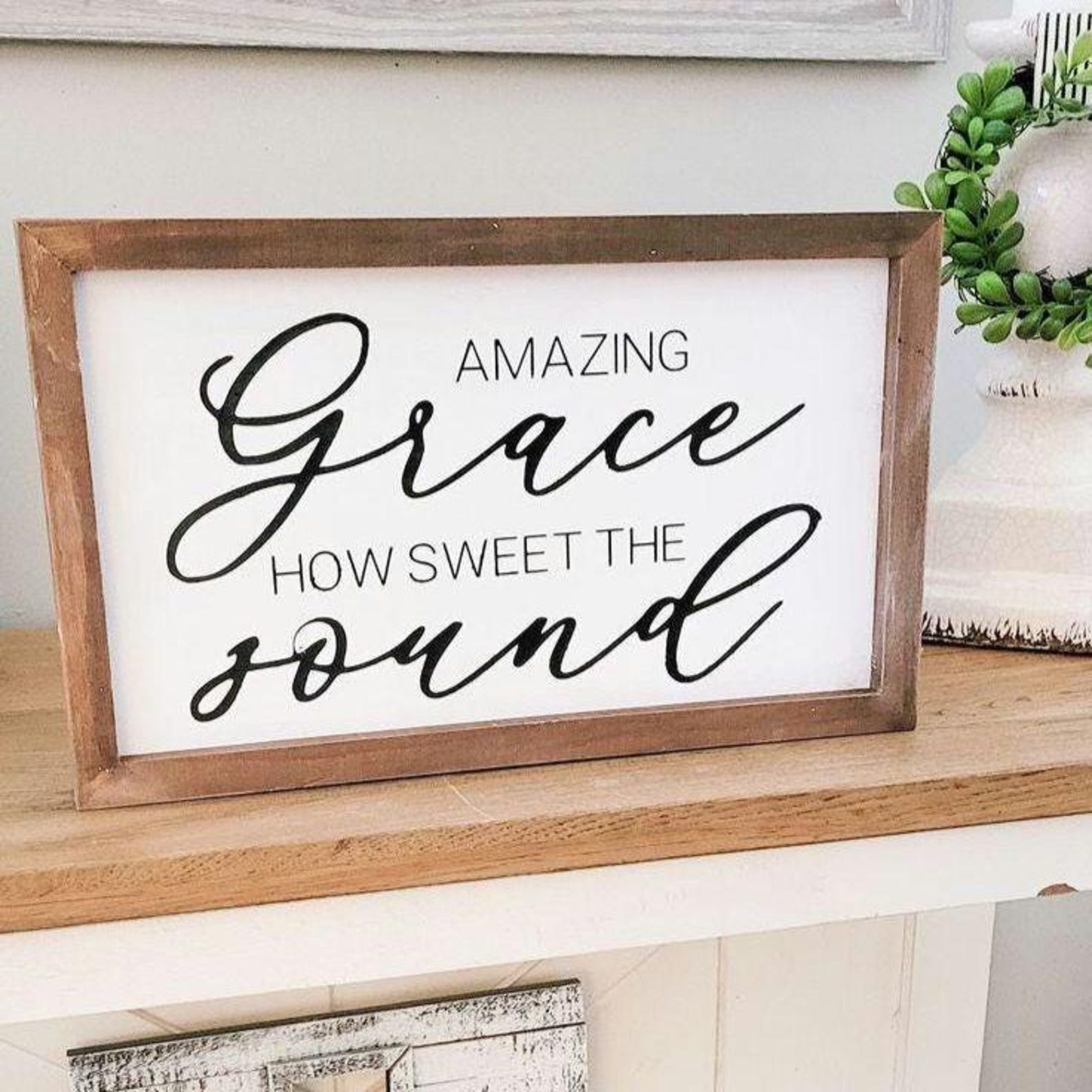 Amazing Grace / Wall Signs / Christian Decor - Etsy