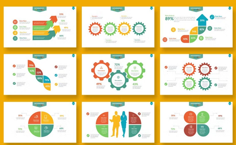Infographics Powerpoint - Etsy