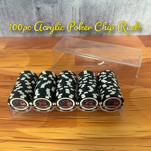 Poker Chip Rack With Cover, Clear Acrylic, Holds 100 Poker Chips - Etsy