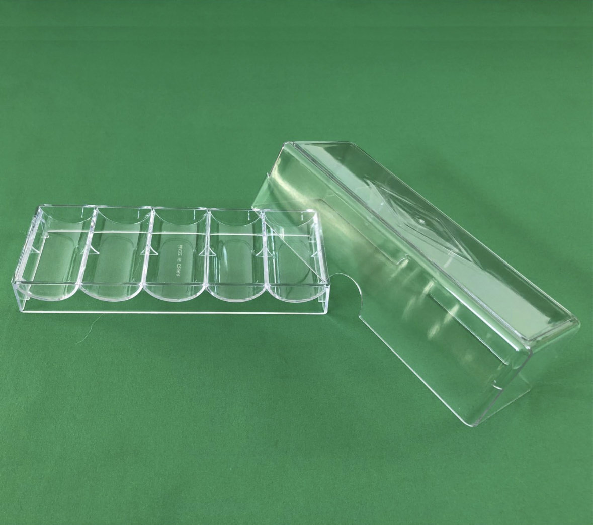 Poker Chip Rack With Cover, Clear Acrylic, Holds 100 Poker Chips - Etsy