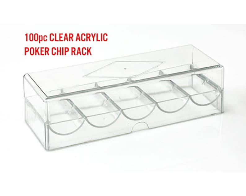 Poker Chip Rack With Cover, Clear Acrylic, Holds 100 Poker Chips - Etsy