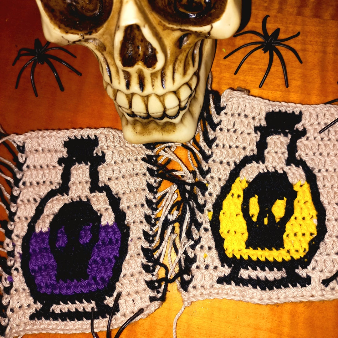 Mosaic Crochet Pattern: Poison Bottle Create Your Own Woven Masterpiece ...