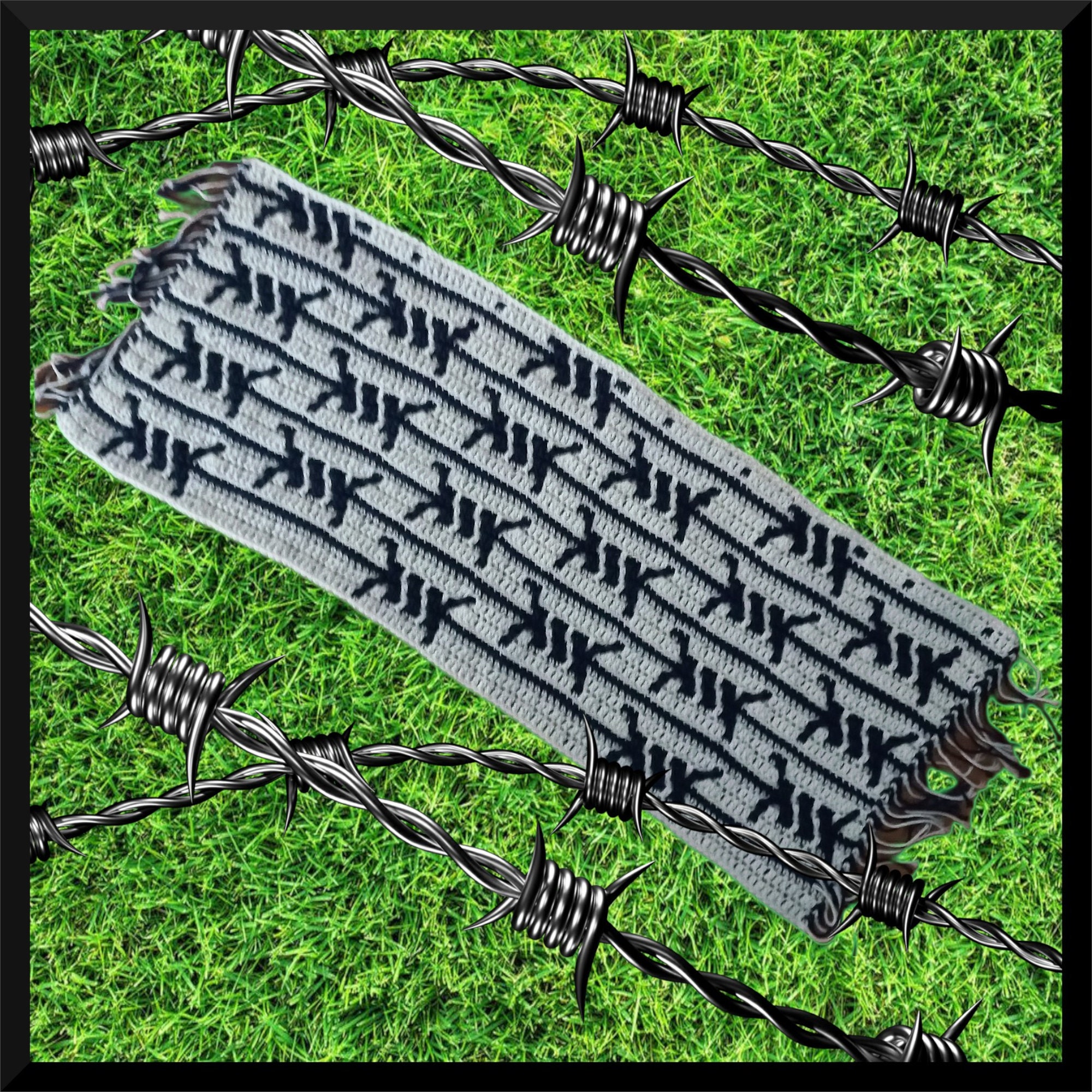Barbed Wire Mosaic Crochet Pattern - Etsy