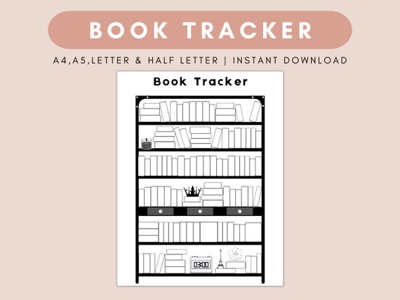 Printable Book Tracker Reading Tracker Bookshelf Reading - Etsy