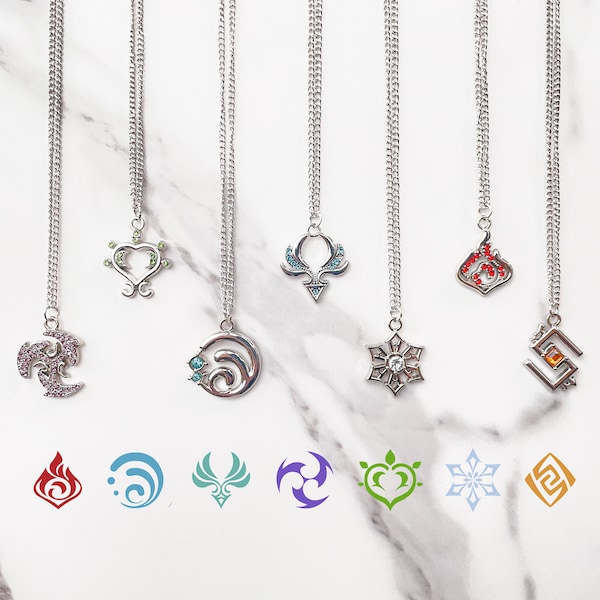 Genshin Silver Cryo Necklace - Etsy UK