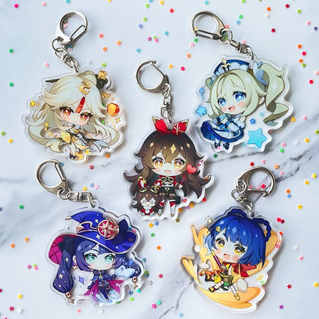 Genshin Character Keychain - Etsy