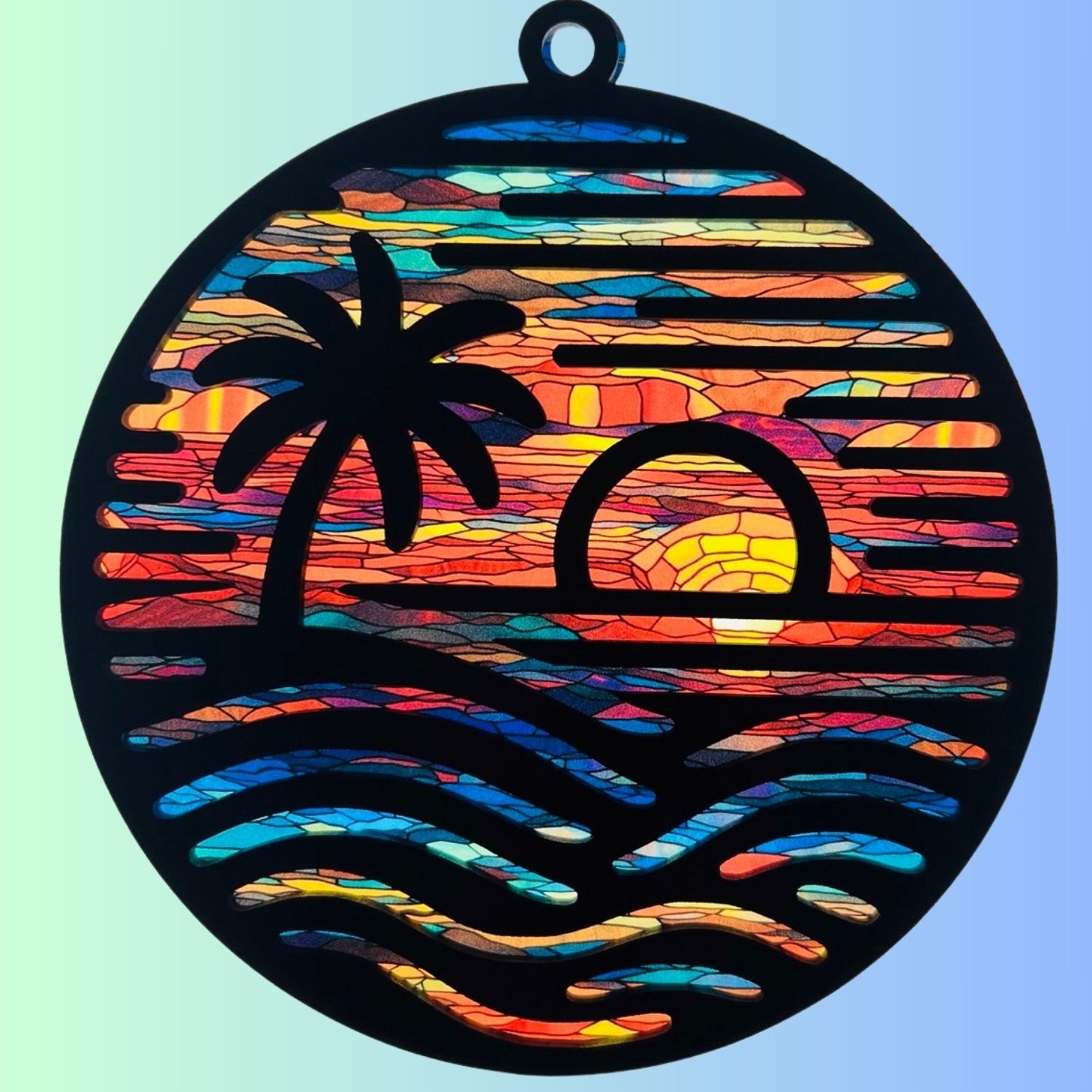 Palm Tree Suncatcher SVG | Laser Cutting File | Lightburn | Digital ...