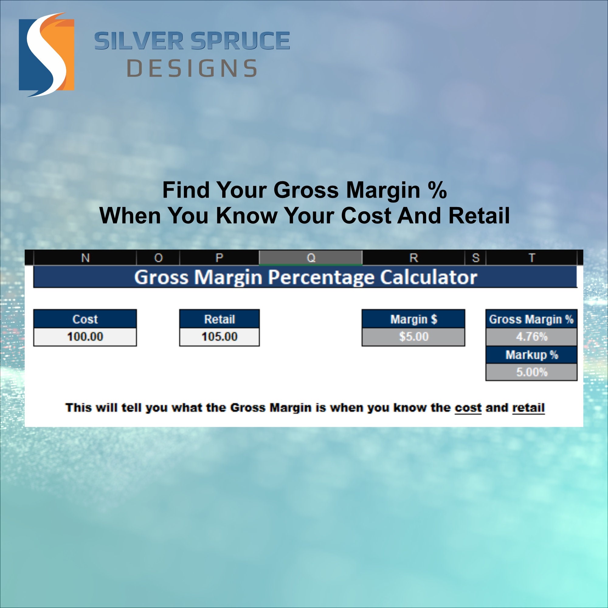 Excel Gross Margin & Markup Calculator - Etsy