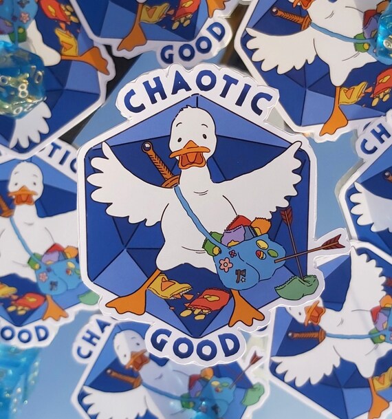 Dnd Duck Sticker Dungeons and Dragons Alignment Chaotic Good | Etsy