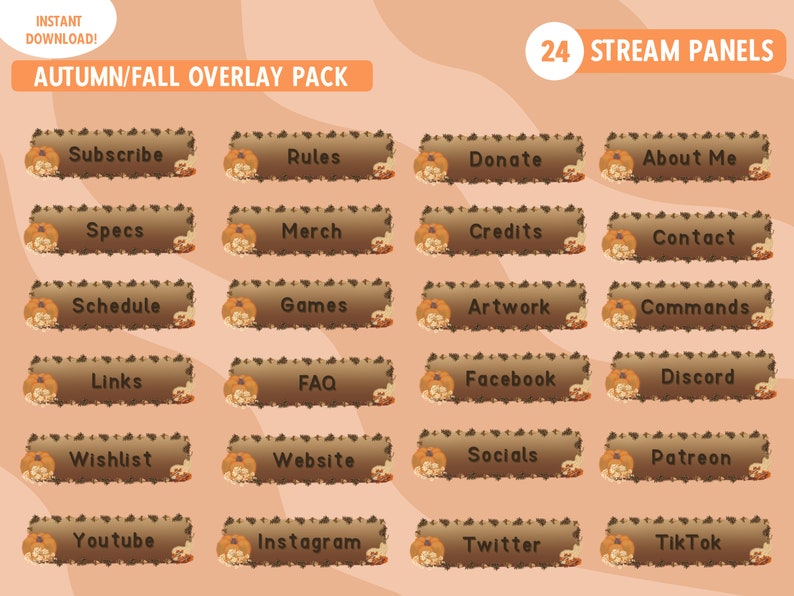Autumn Fall Stream Overlay Package - Etsy