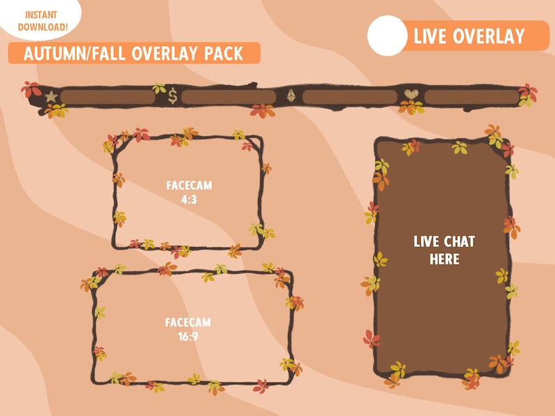 Autumn Fall Stream Overlay Package - Etsy