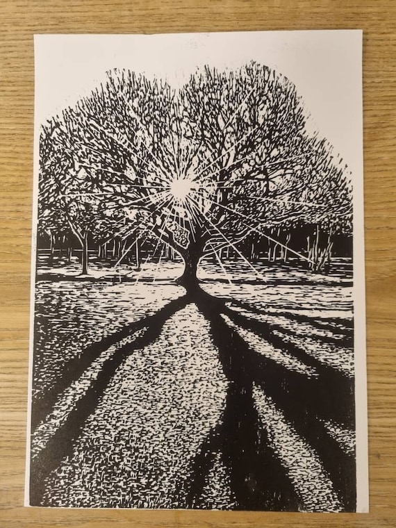Trees Lino Print Trees Printmaking By Antje Neppach | Saatchi Art