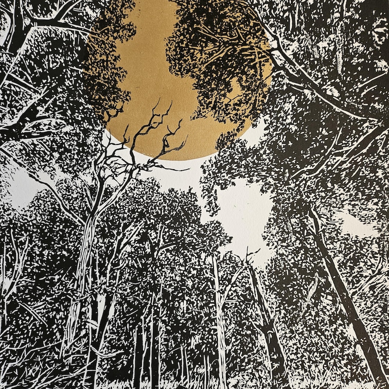 Framed Linocut Nature - Etsy UK