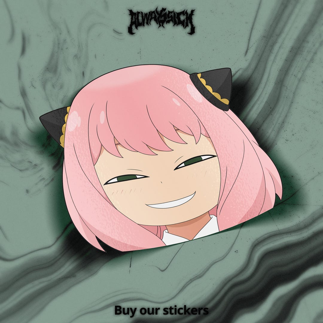 Smug Anya Forger | Kawaii Waifu Anime Car Laptop Sticker Decal - Vinyl ...