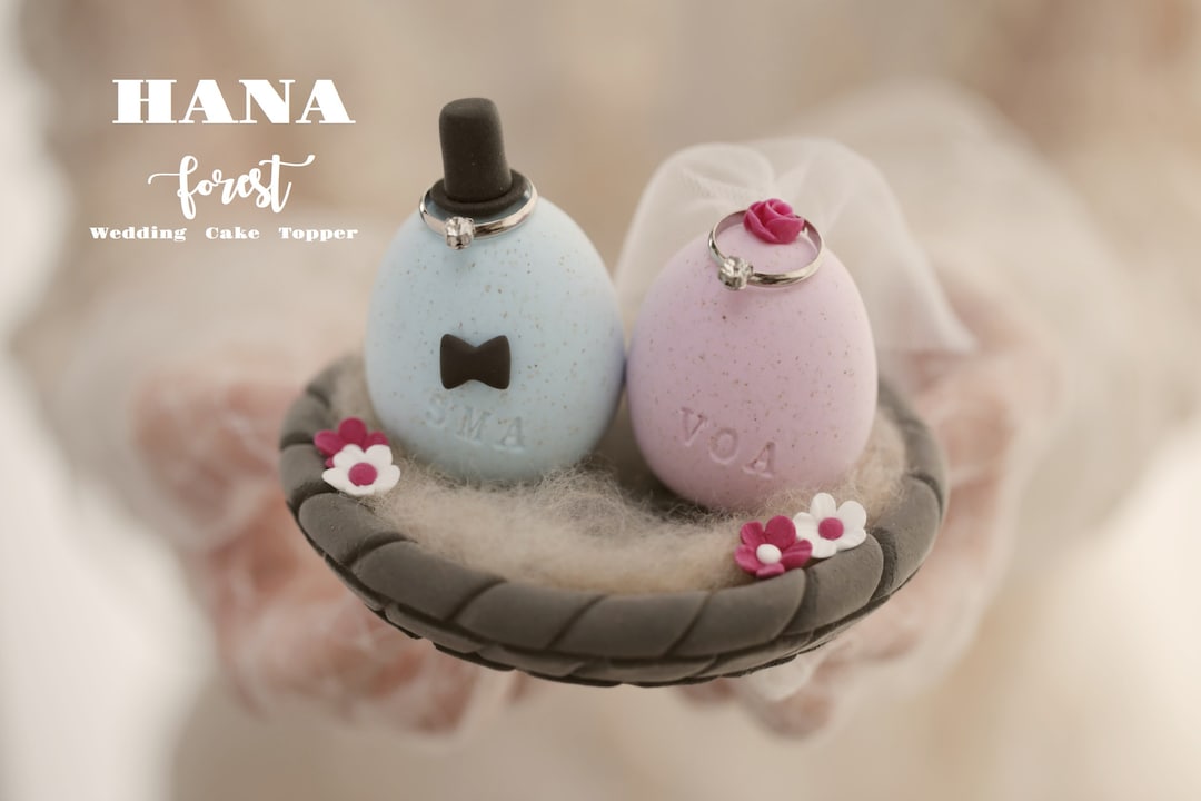 Love Eggs Couple Wedding Cake Topper,monogram Cake Topper,mr & Mrs Cake ...