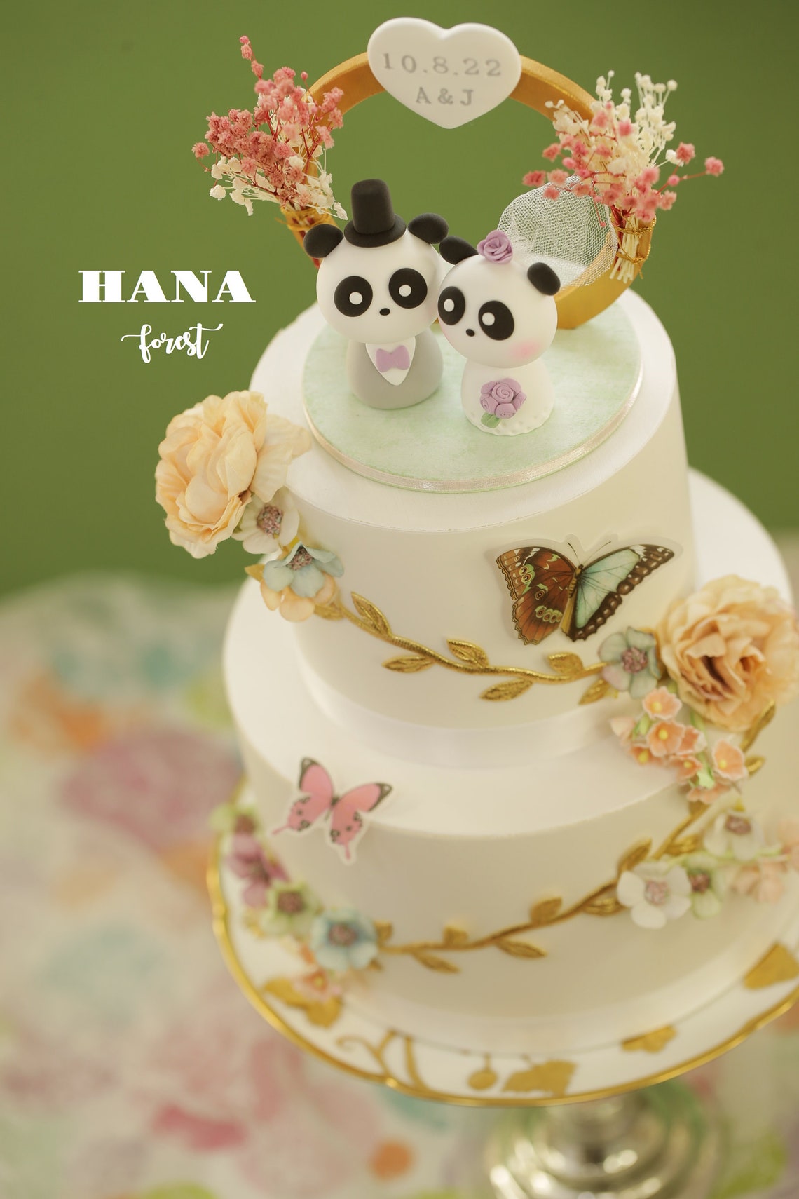 Panda Wedding Cake Topperbride and Groom Cake Toppercouple - Etsy