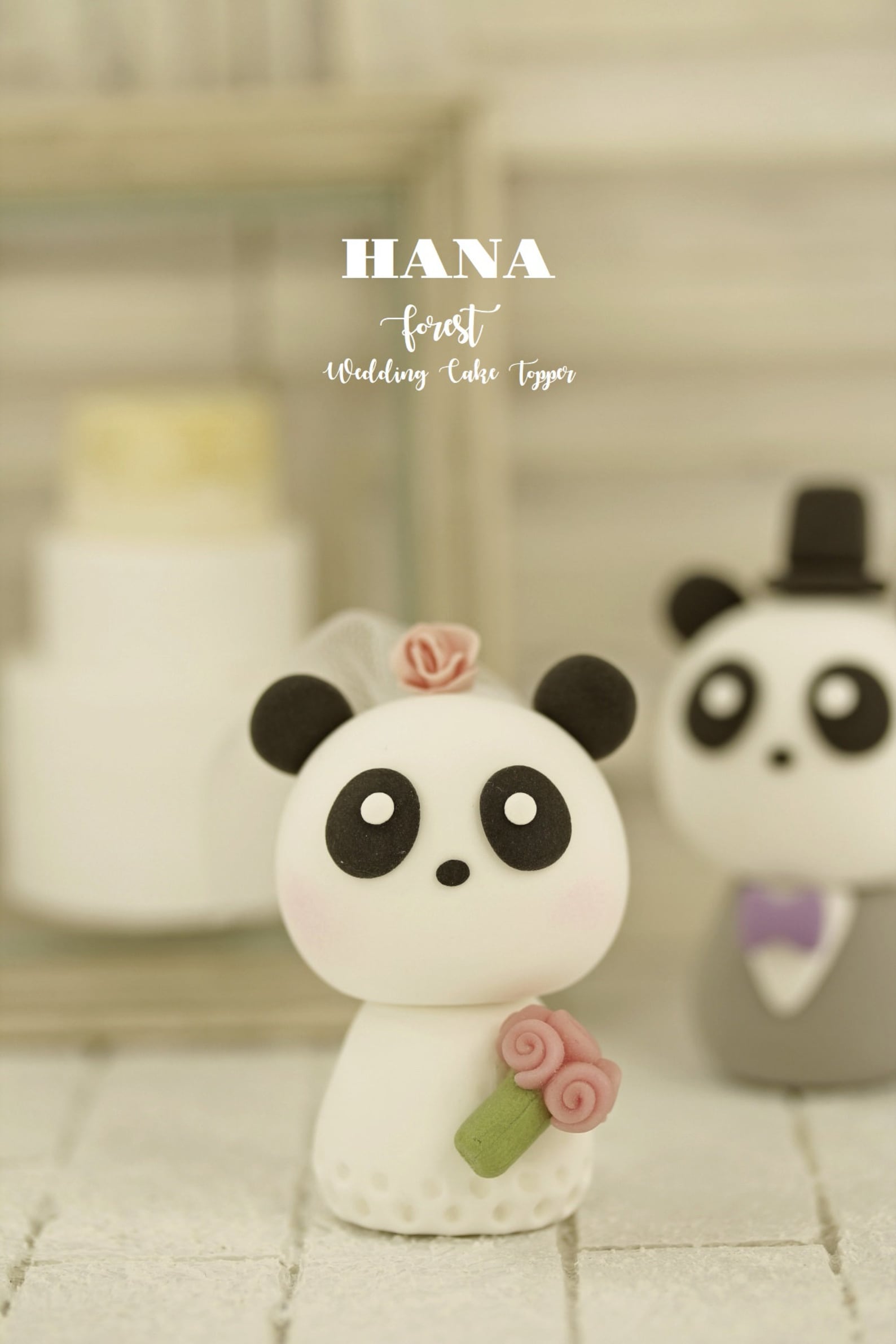 Panda Wedding Cake Topperbride and Groom Cake Toppercouple - Etsy