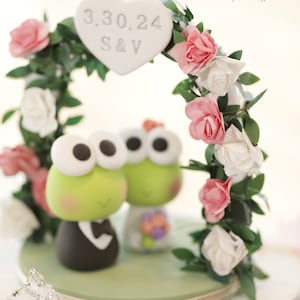 Frog Wedding Cake Topper,frogs Couple Bride and Groom Cake Topper ...