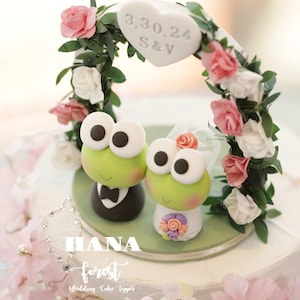 Frog Wedding Cake Topper,frogs Couple Bride and Groom Cake Topper ...