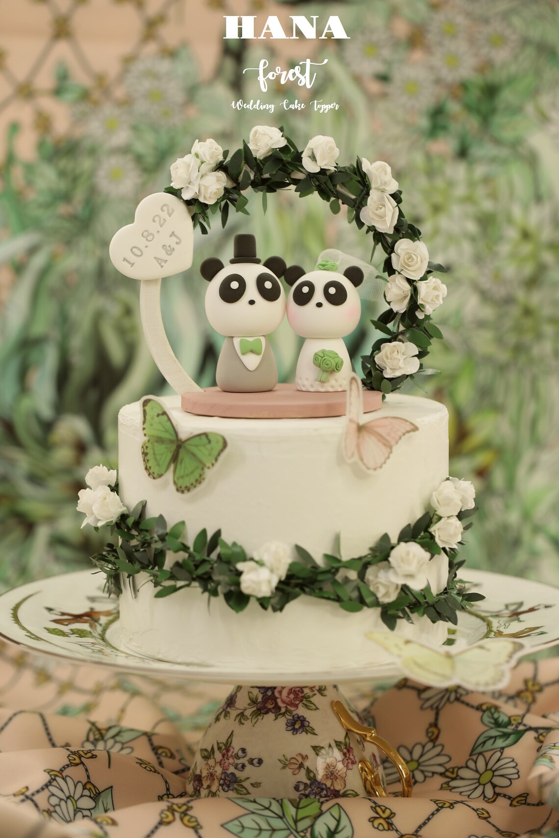 Panda Wedding Cake Topper,bride and Groom Cake Topper,couple Cake ...