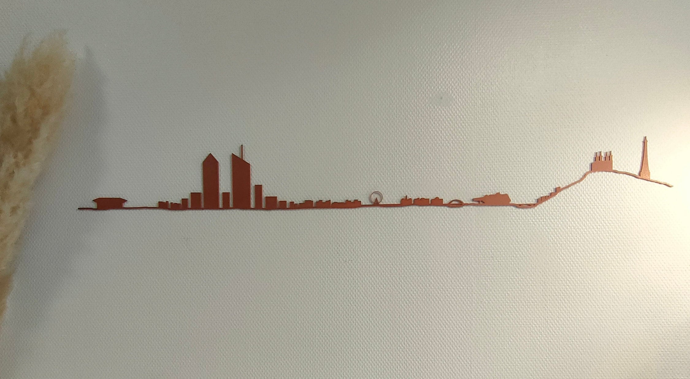 Silhouette ville de Lyon, Skyline Lyon, Décoration murale ville de Lyon ...