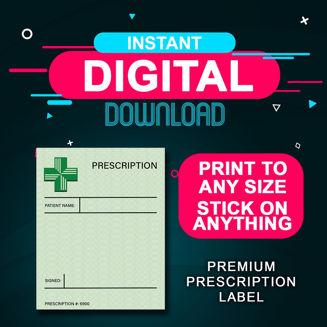 Prescription Wine Whisky Rum Vodka Label Red White Rose Baileys Digital ...