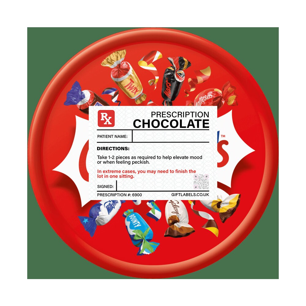 Prescription RX Chocolate Bar Label Sticker Funny Novelty Gift Birthday ...