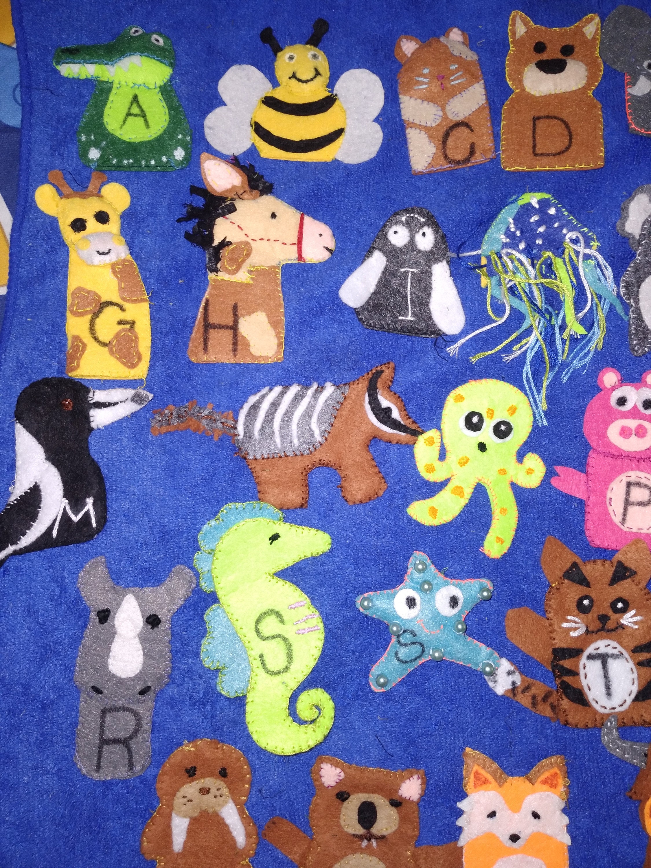 Alphabet Finger Puppet Animals - Etsy