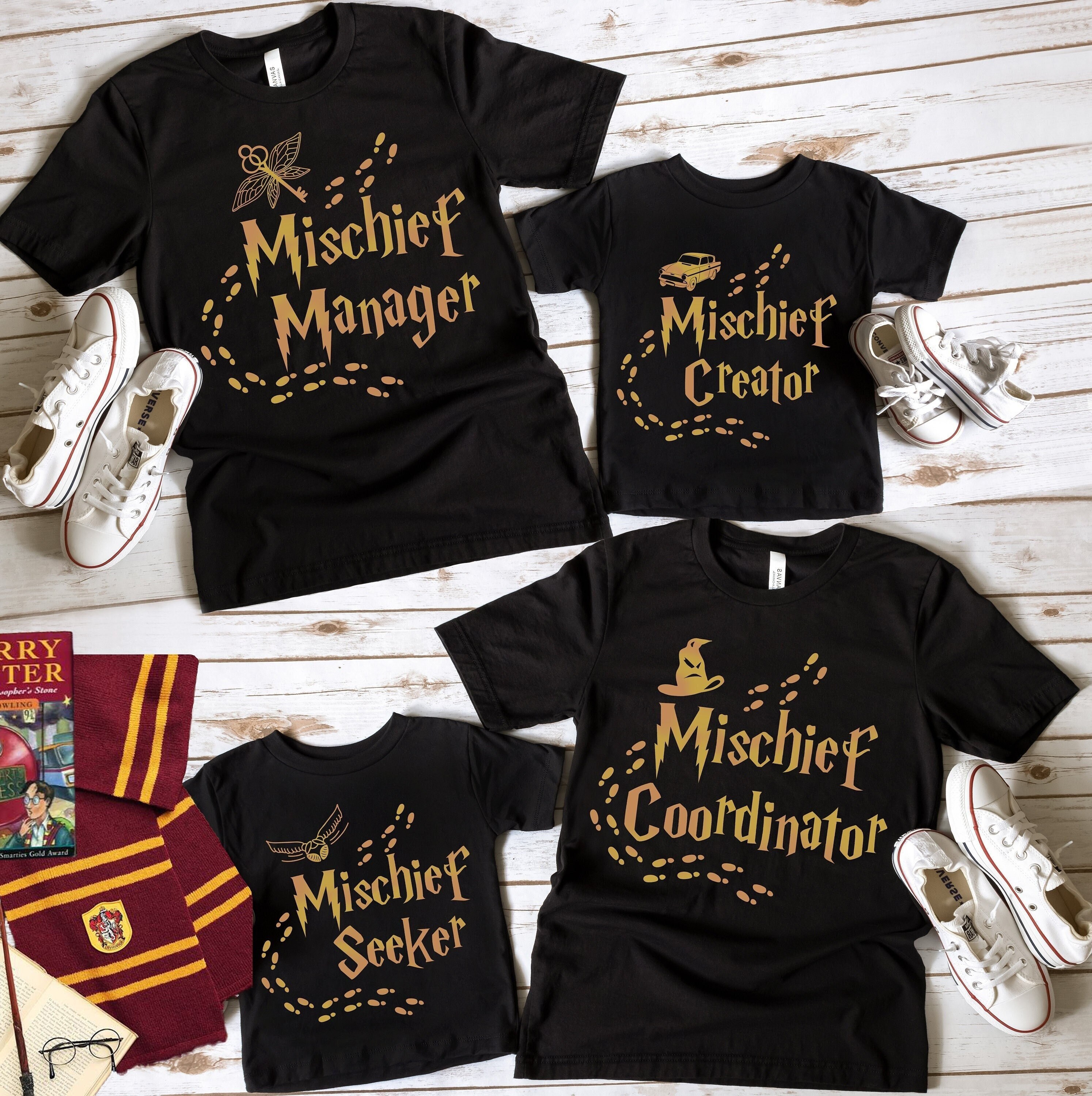 Mischief Manager Customizable HP Shirts Wizard School Squad - Etsy