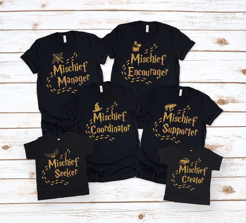 Mischief Manager Customizable HP Shirts Wizard School Squad - Etsy
