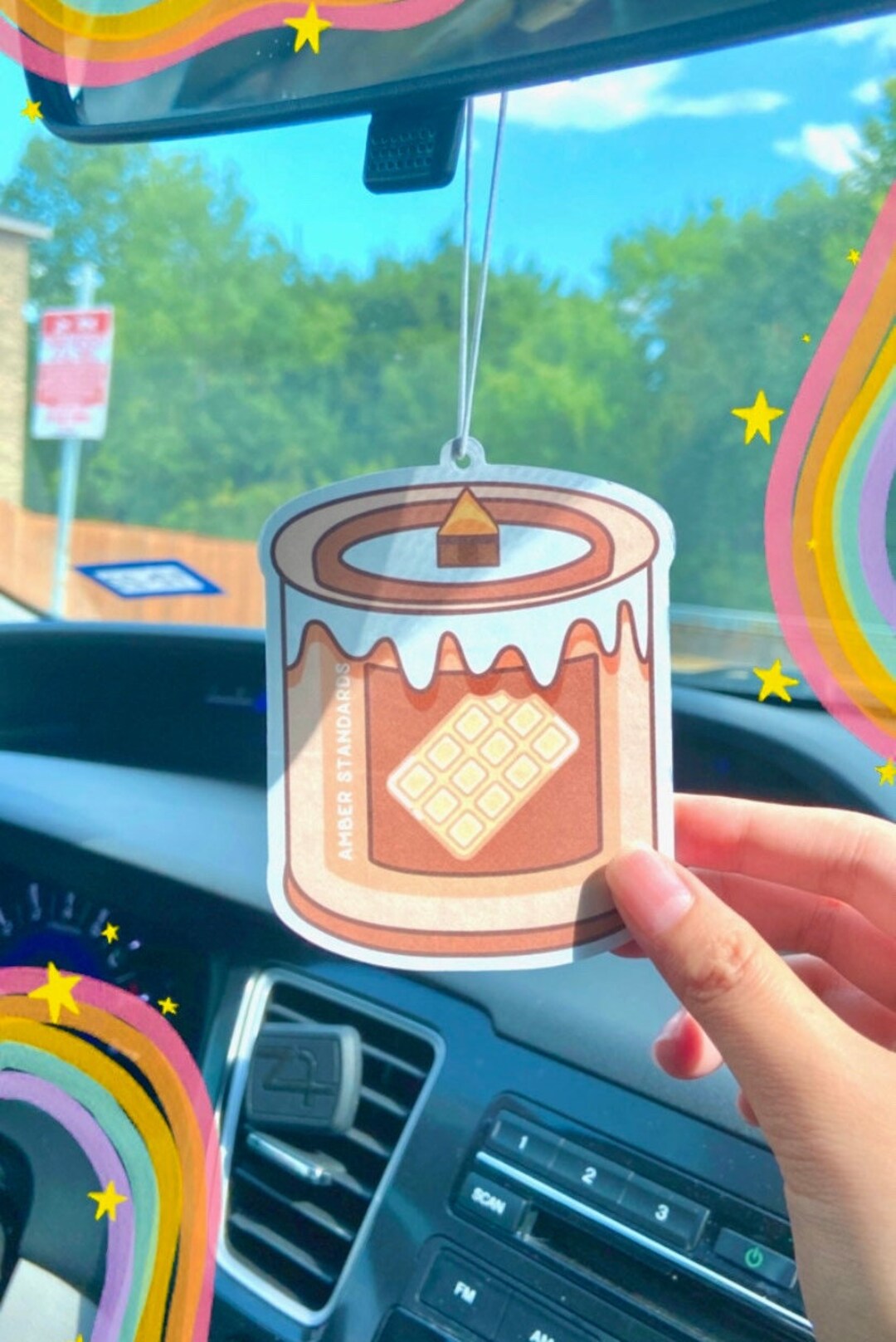 Car Freshener | WHITE CHOCOLATE | Original Bonbon | BOURBON Scent | Car ...