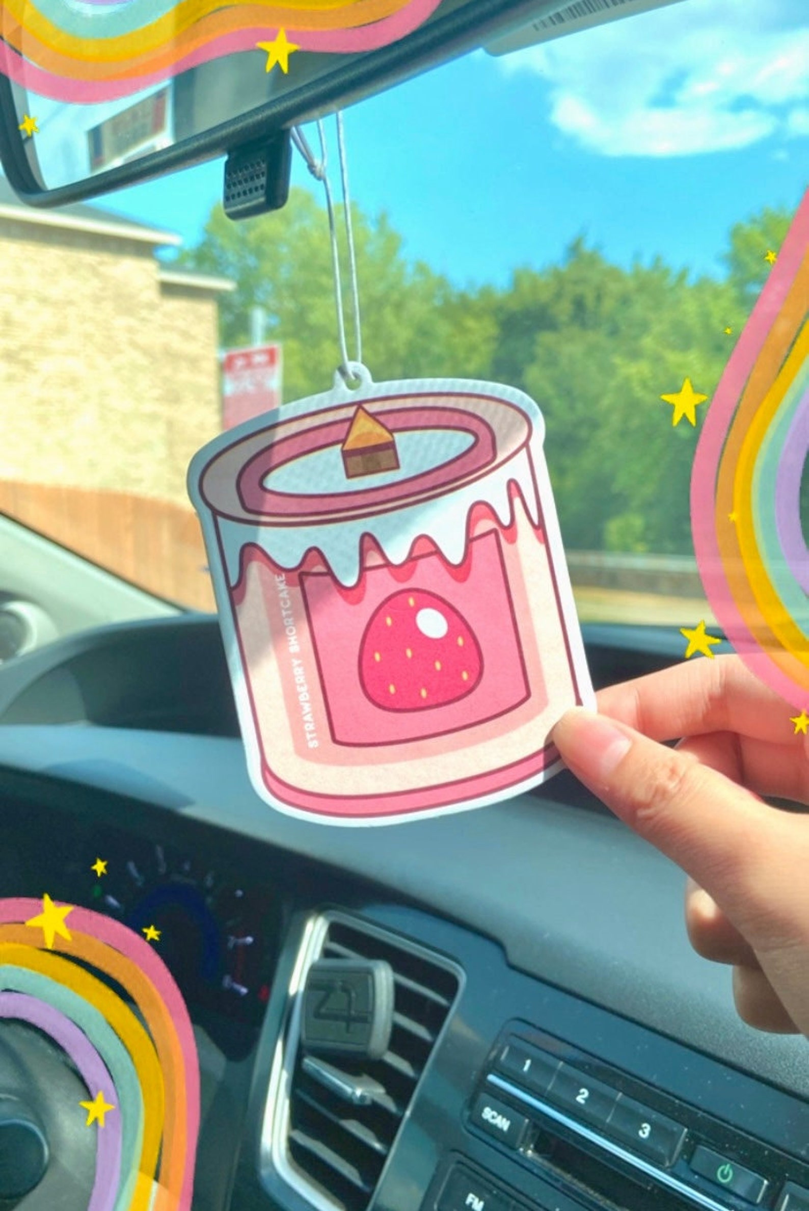 Car Freshener | Strawberry Shortcake | Strawberry & Vanilla Scent | Car ...