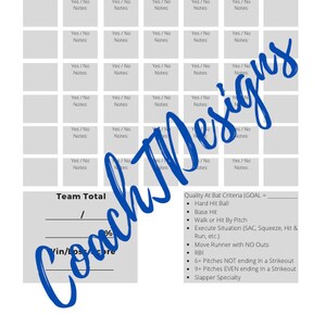 Quality At-bat Chart Package - Etsy