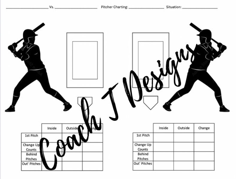 Softball Game Chart Package PDF Download - Etsy